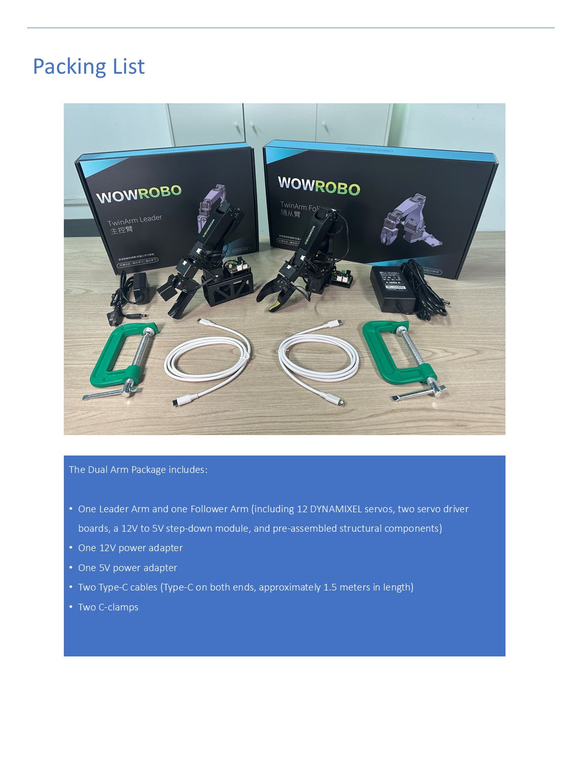 WowRobo TwinArm Robotic Arm Set, Inspired by Koch V1.1 – WowRobo Robotics